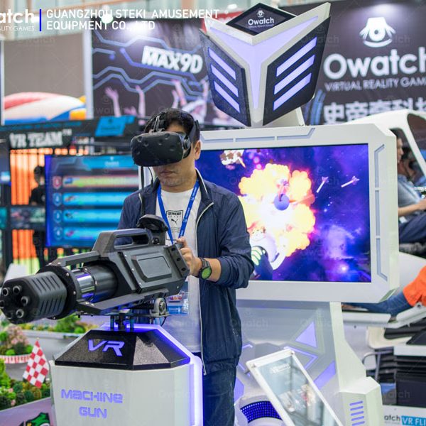 Virtual Reality Shooting Games Simulator - Gatling VR Machine Gun - Owatch
