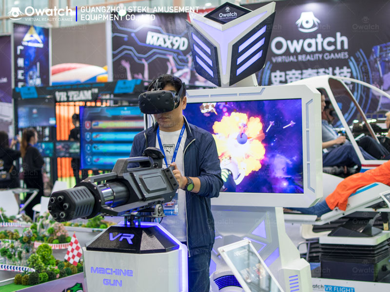 Virtual Reality Shooting Games Simulator - Gatling VR Machine Gun - Owatch