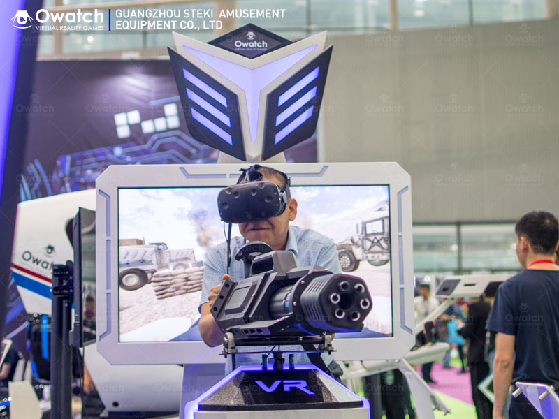 Virtual Reality Shooting Games Simulator - Gatling VR Machine Gun - Owatch