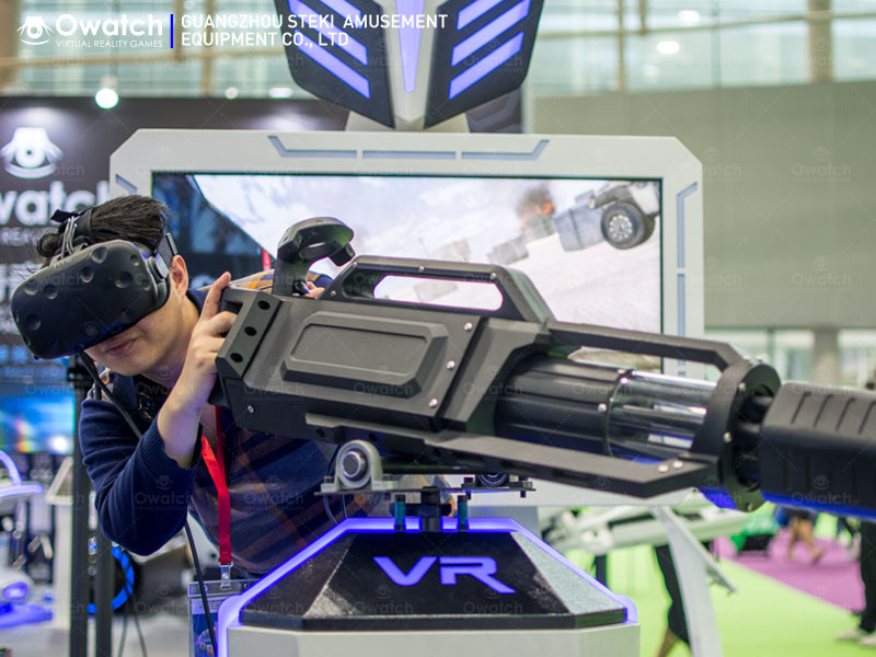 Virtual Reality Shooting Games Simulator - Gatling VR Machine Gun - Owatch